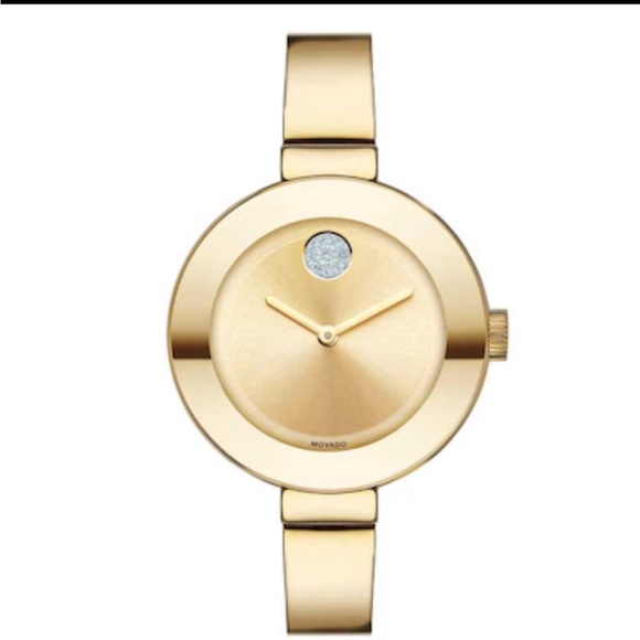 Movado | Accessories | Nwt Ladies Movado Bold Crystal Accent Goldtone ...